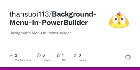 Github Thansuoi113background Menu In Powerbuilder Background Menu In Powerbuilder