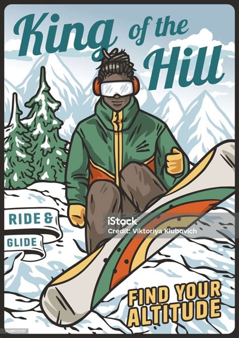 스노우 보더가 눈 덮인 산을 내려갑니다 겨울 익스트림 스포츠 스노보드에 관한 세로 포스터 겨울에 대한 스톡 벡터 아트 및 기타 이미지 Istock