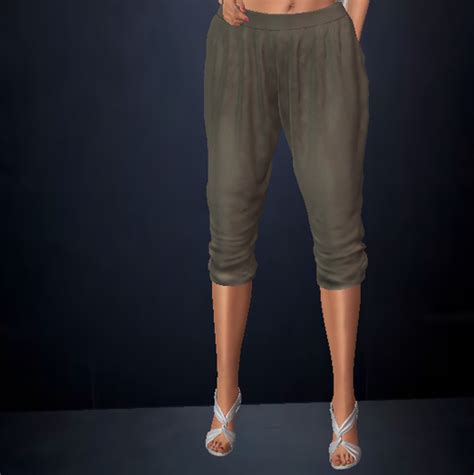 Second Life Marketplace Fitmesh Maternity Harem Pants Khaki