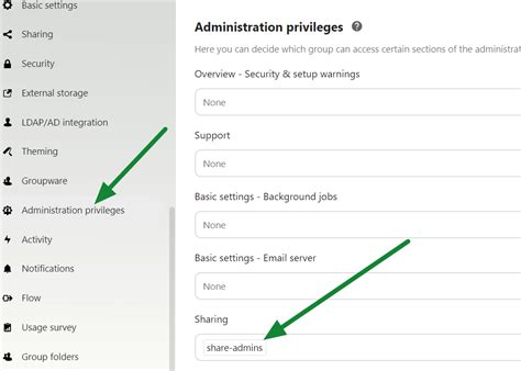 Occ How To Add Admin Privileges Sharing To A Specific Group R