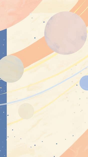 추상적인 파스텔 행성 우주 예술 프리미엄 Ai 생성 벡터