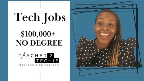 Transition Into Tech Tech Jobs Paying 100k Without A Degree Youtube