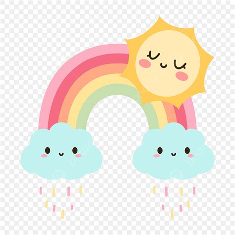 Kawaii Dibujos Animados Creativos Arcoiris Png Dibujos Im Genes