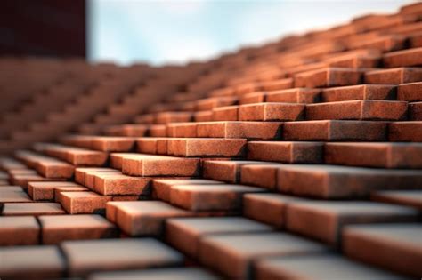 Premium Ai Image Stack Of Perfectly Aligned Bricks