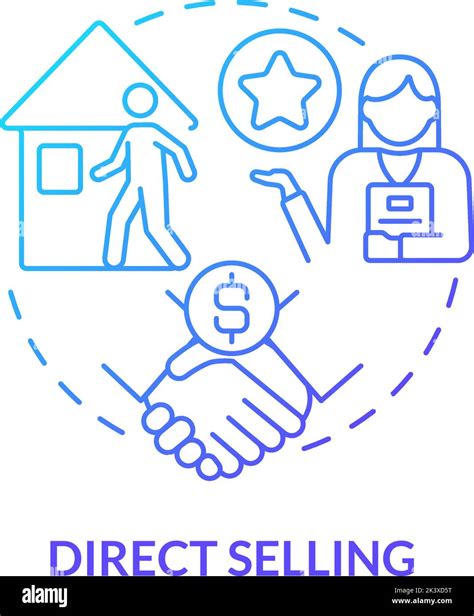 Direct Selling Blue Gradient Concept Icon Stock Vector Image And Art Alamy