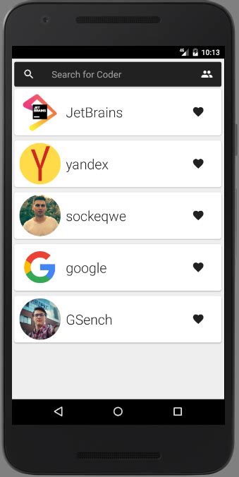Github Gsenchgithubusers Android App For Searching Users On Github