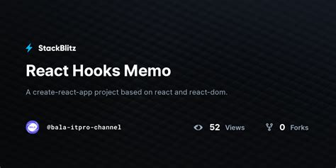 React Hooks Memo Stackblitz React Hooks Memo Stackblitz