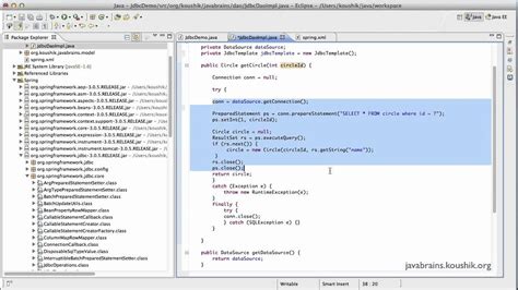 Spring Tutorial 39 Using Jdbctemplate Youtube