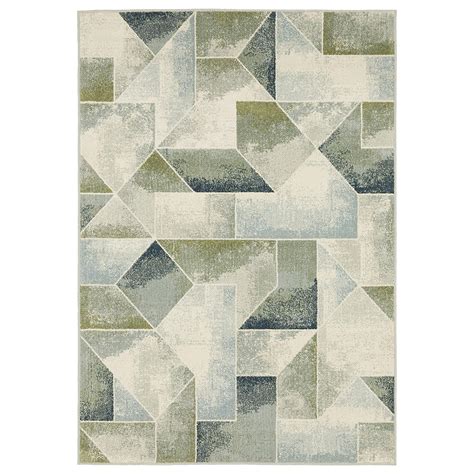 Oriental Weavers Branson Geometric Shapes 33 X 5 Blue And Green Area Rug