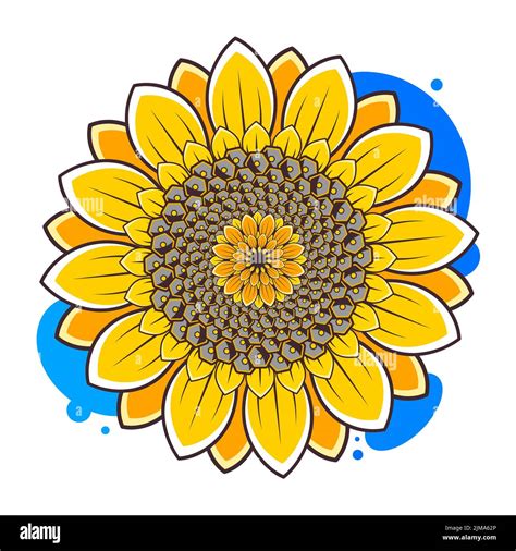 No War Ukrainian Sunflower In Blue And Yellow Color Symbol Of Peace