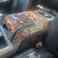 Hand Tooled Leather Console Cover Hand Tooled Leather Leather