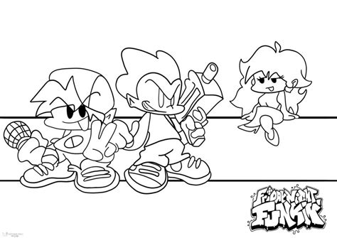Friday Night Funkin Coloring Pages