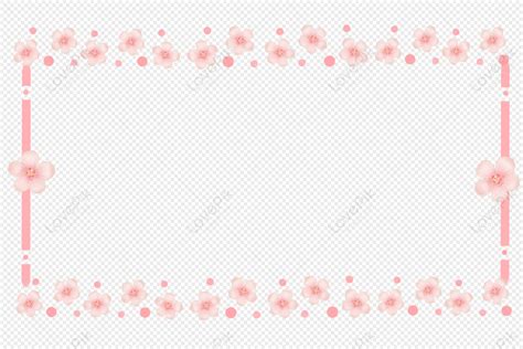 분홍색 사쿠라 꽃 테두리 Png 일러스트 무료 다운로드 Lovepik