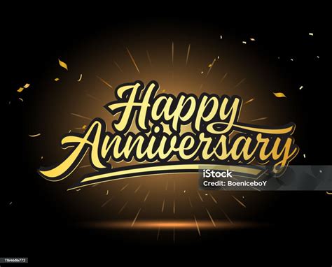 생일 카드 배너 서 예 골드 텍스트 단어 리본 스타와 아름 다운 인사말 포스터입니다 손으로 그린 디자인 요소 검은 색 배경 절연 벡터에 손으로 쓴 현대 브러시 레터링 벡터