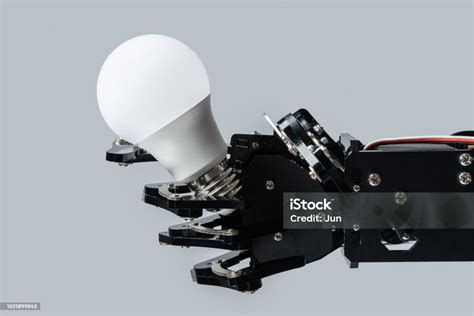 전구를 들고 있는 실제 로봇의 손 인공 지능 개발 및 기계 학습의 개념 0명에 대한 스톡 사진 및 기타 이미지 0명 개념 개념 기호 Istock