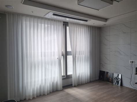대구커튼 해링턴플레이스만촌 거실커튼 모던한 분위기가 매력적인 시폰커튼