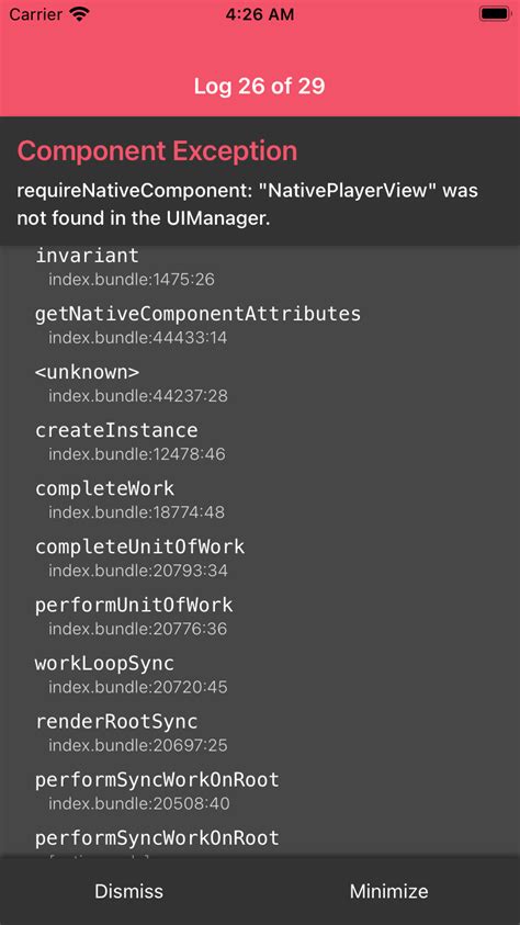 Requirenativecomponent Nativeplayerview Was Not Found In The Uimanager Bitmovin Community