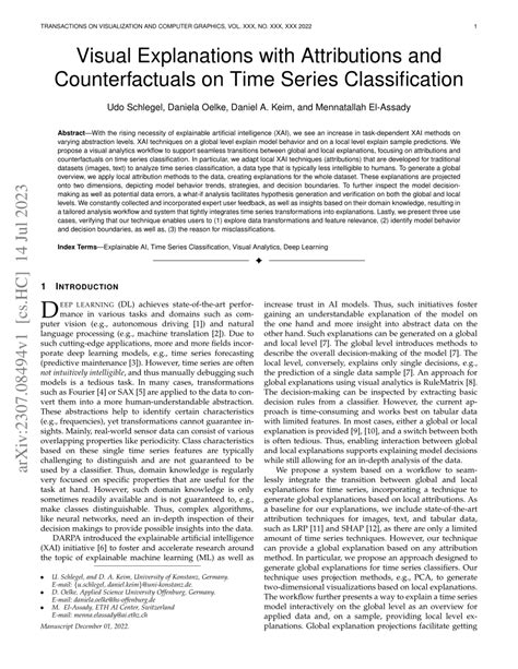 Pdf Visual Explanations With Attributions And Counterfactuals On Time Series Classification
