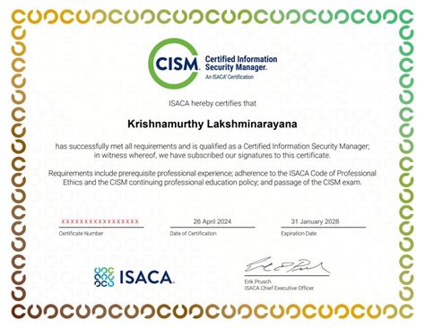 Krishnamurthy Lakshminarayana Cissp® Cism® On Linkedin Cybersecurity Cism Cissp
