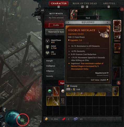 Imprinted Blood Getter Aspect Does Not Work PC Bug Report Diablo IV