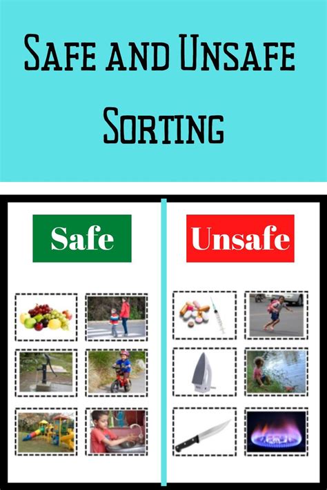 Safe Vs Unsafe Worksheet