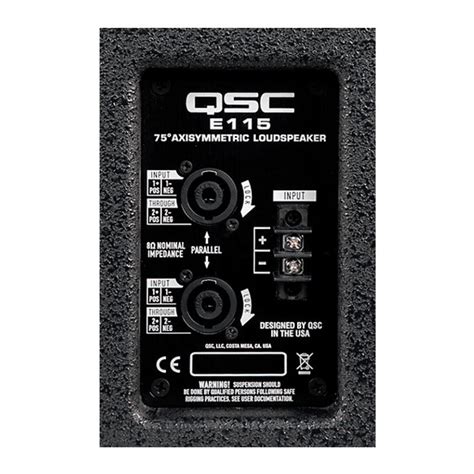 Qsc E115 Bk 15 2 Way Passive Loudspeaker Isingtec