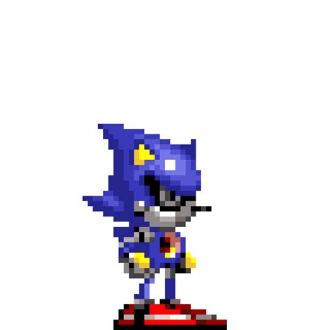 Metal Sonic Was Acting Weird So I Took Him Apart To Find A Parasite Living Inside Of Him Pixel Art