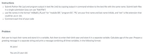 solved instructions · submit python file py and program