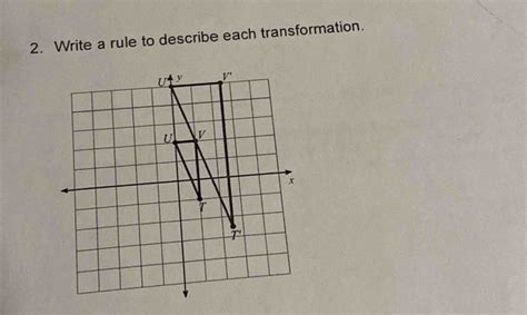 write a rule to describe each transformation