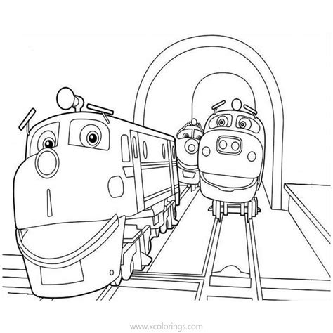 Chuggington Coloring Kostenlos Dibujos Loks Tren Trenes Ausmalbild