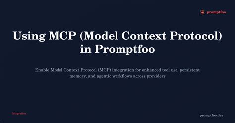 Using Mcp Model Context Protocol In Promptfoo Promptfoo