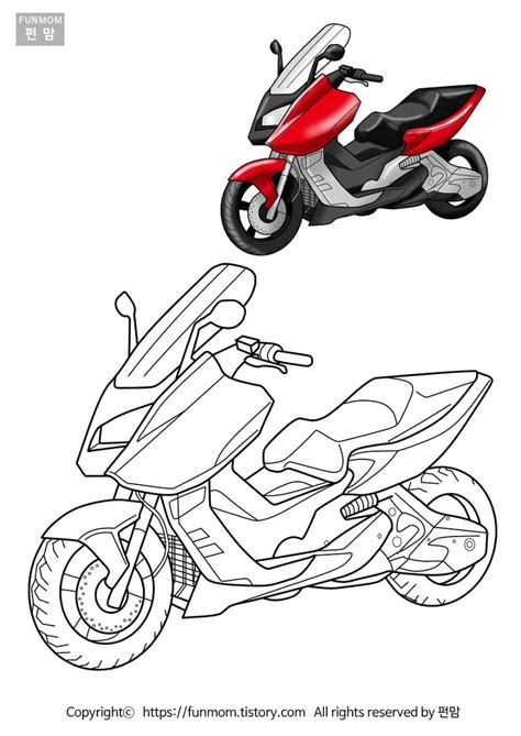 탈것 오토바이 색칠공부 그림도안 컬러링 페이지 기하학적 그림 겨울왕국 색칠놀이