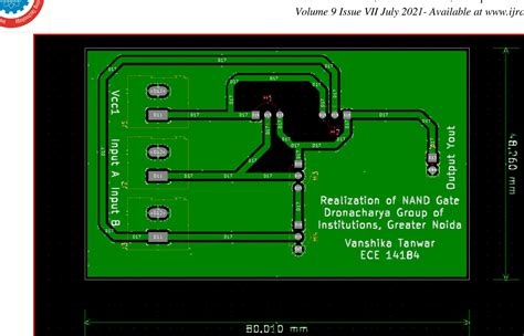Pcb Layout Gerbview Of A Cmos Based 2 Input Nand Logic