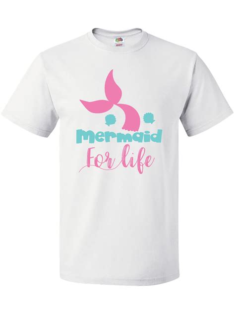 Inktastic Mermaid For Life Mermaid Tail Blue Pink T Shirt
