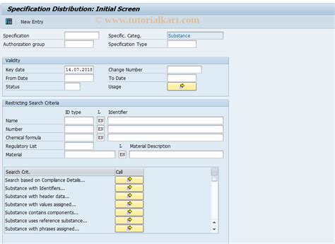 CG SAP Tcode Distribute Specification