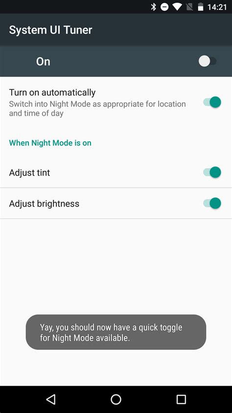 Night Mode Enabler Is A Simple App That Brings Back Night Mode And Its Tile To Android Nougat