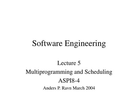 Ppt Understanding Multiprogramming Scheduling In Software Engineering