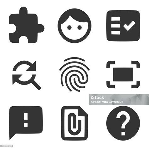 9 아이콘 집합 작업 선 아이콘 모음입니다 격리 된 표지판의 윤곽을 그립니다 선형 기호가 설정되었습니다 검사 보기에 대한 스톡 벡터 아트 및 기타 이미지 Istock