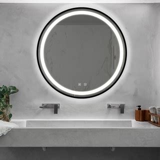 32inch Bathroom Led Classy Vanity Mirror With Focused Backplaneblack