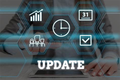 Handwriting Text Update Concept Meaning Make Something More Modern Or Up To Date Like Software