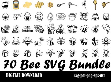 Bee SVG Bundle Bumble Bee Svg Honey Bee Svg Bee PNG Bee Etsy Canada