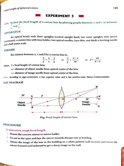 To Find F Of A Convex Lens By Plotting Graph Pdf Optics Glass Engineering And Science