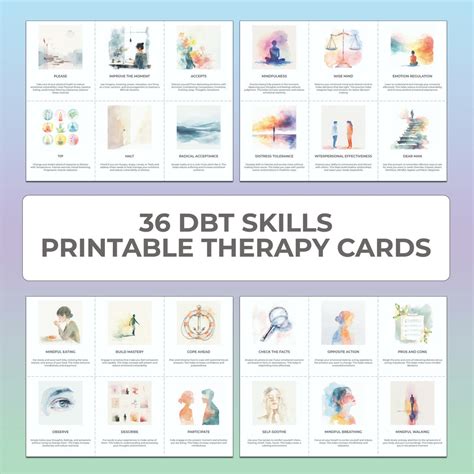 Dbt Skills Therapy Cards Dialectical Behavioral Therapy Cards Dbt