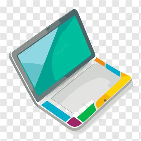 무료 노트북 벡터 일러스트 레이 션 흰색 바탕에 노트북 스마트폰의 단순한 다채로운 아이콘 그림자 없음 작은 프레임 중앙 Png 일러스트 및 벡터 에 대한 무료