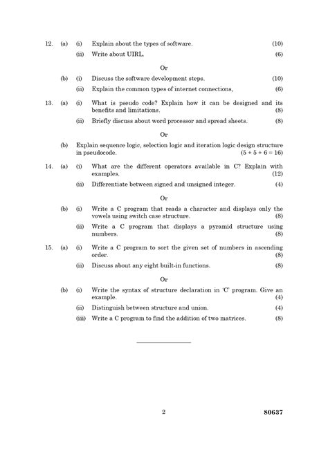 Anna University Ge 2112cs 16 080230001 Fundamentals Of Computing And