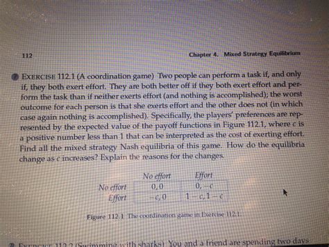 Solved 112 Chapter 4 Mixed Strategy Equilibrium O Exercise