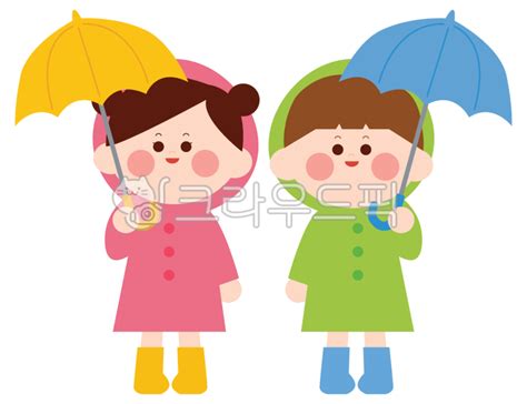 우비 비옷 어린이 유치원 어린이집 사진이미지일러스트캘리그라피 Modumodoo작가