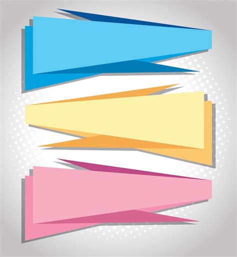 Premium Vector Three Banners In Different Colors