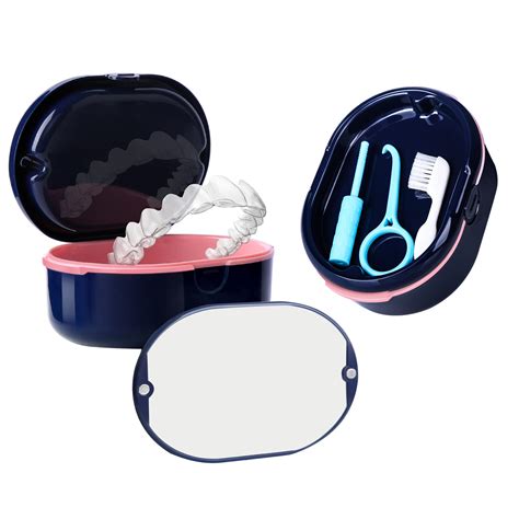 Double Layer Dry And Wet Separation Portable Retainer Case Kit With