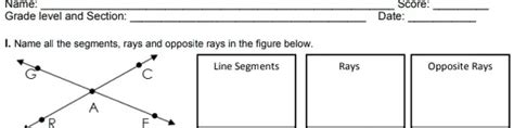 solved name grade level and section scores date name the segments